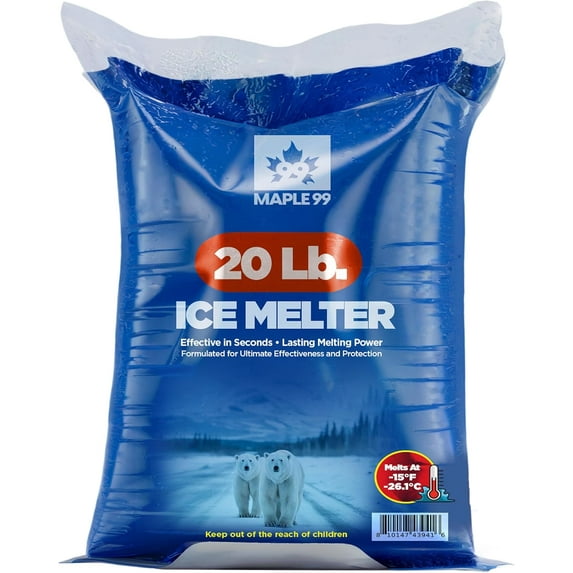 Ice Melt Safer for Concrete -20 lb Bag, Snow Salt Ice Melt, Salt for ...
