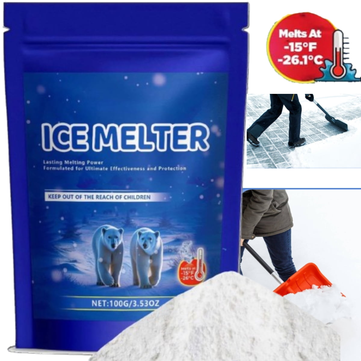 Ice Melt Safer for Concrete -Snow Salt Ice Melt, Salt for Snow and Ice ...