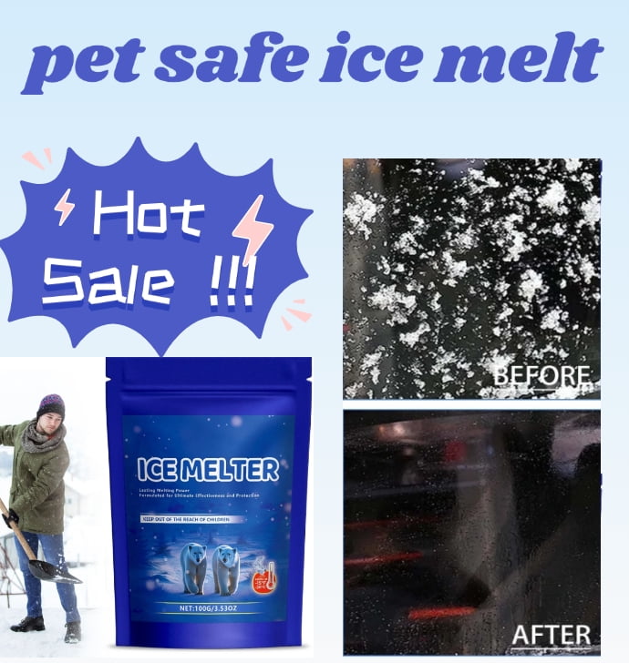 Ice Melt Safer for Concrete - 20 lb Bag, Snow Salt Ice Melt, Pet ...