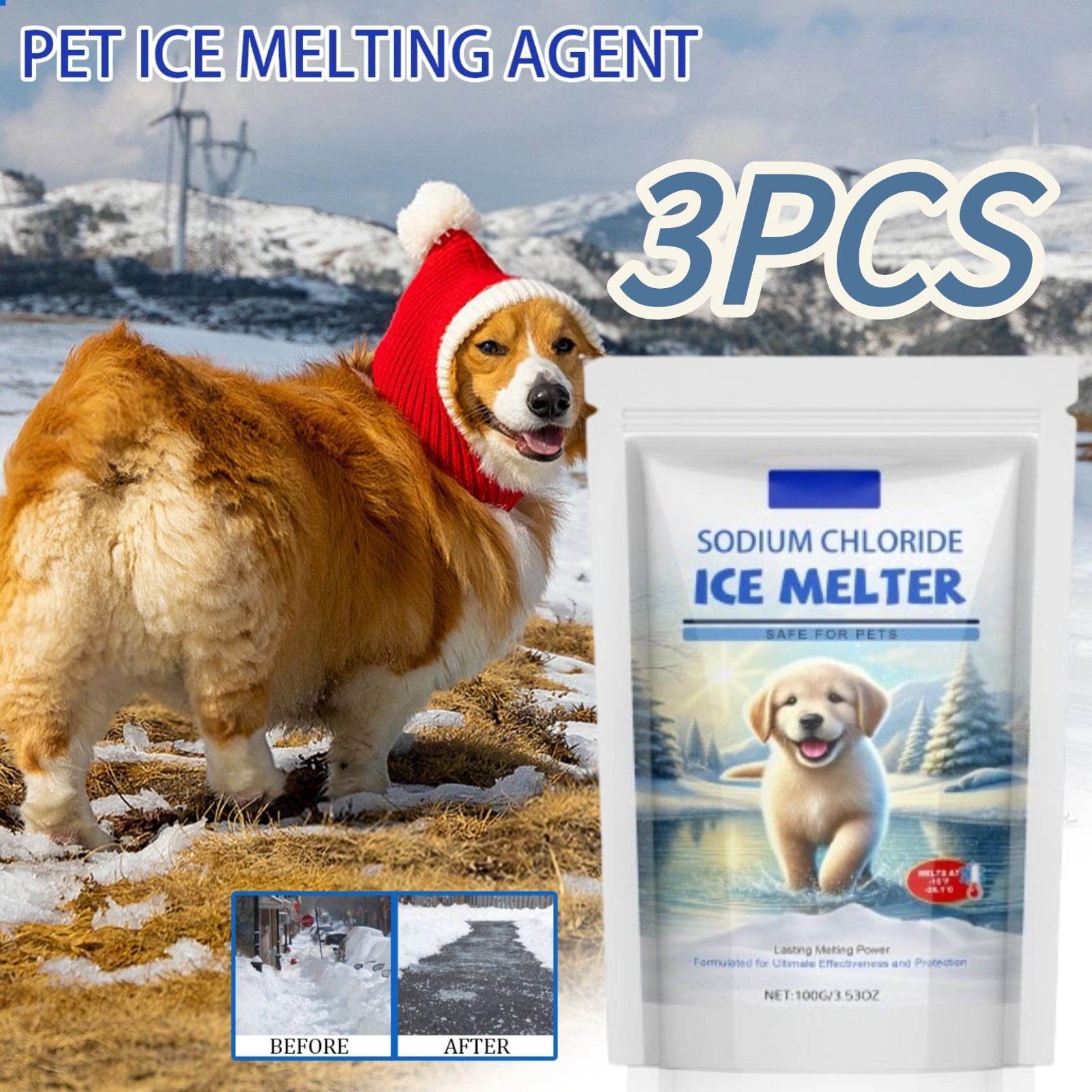 Ice Melt Safer for Concrete -Snow Salt Ice Melt, Salt for Snow and Ice ...