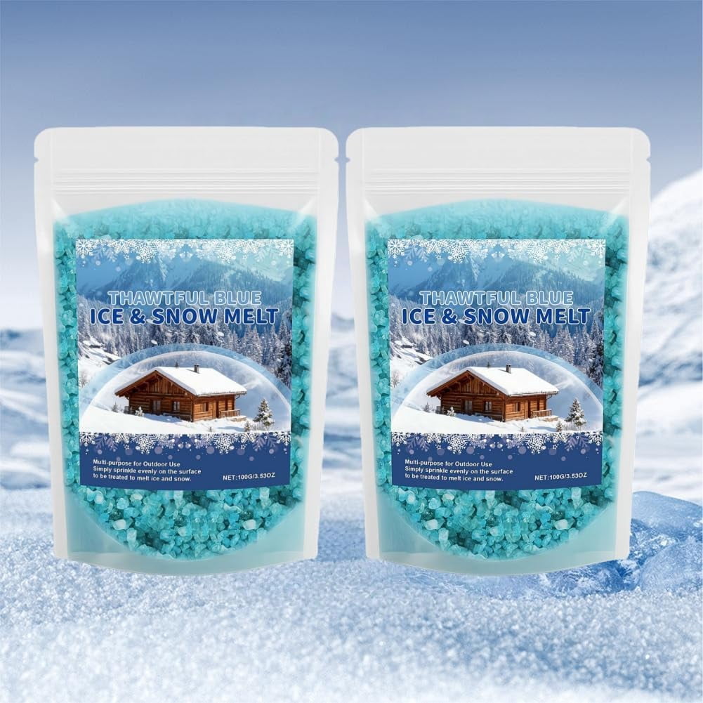 Ice Melt Snow Salt for Concrete – 100g Bag Snow Salt Ice Melt for Snow ...