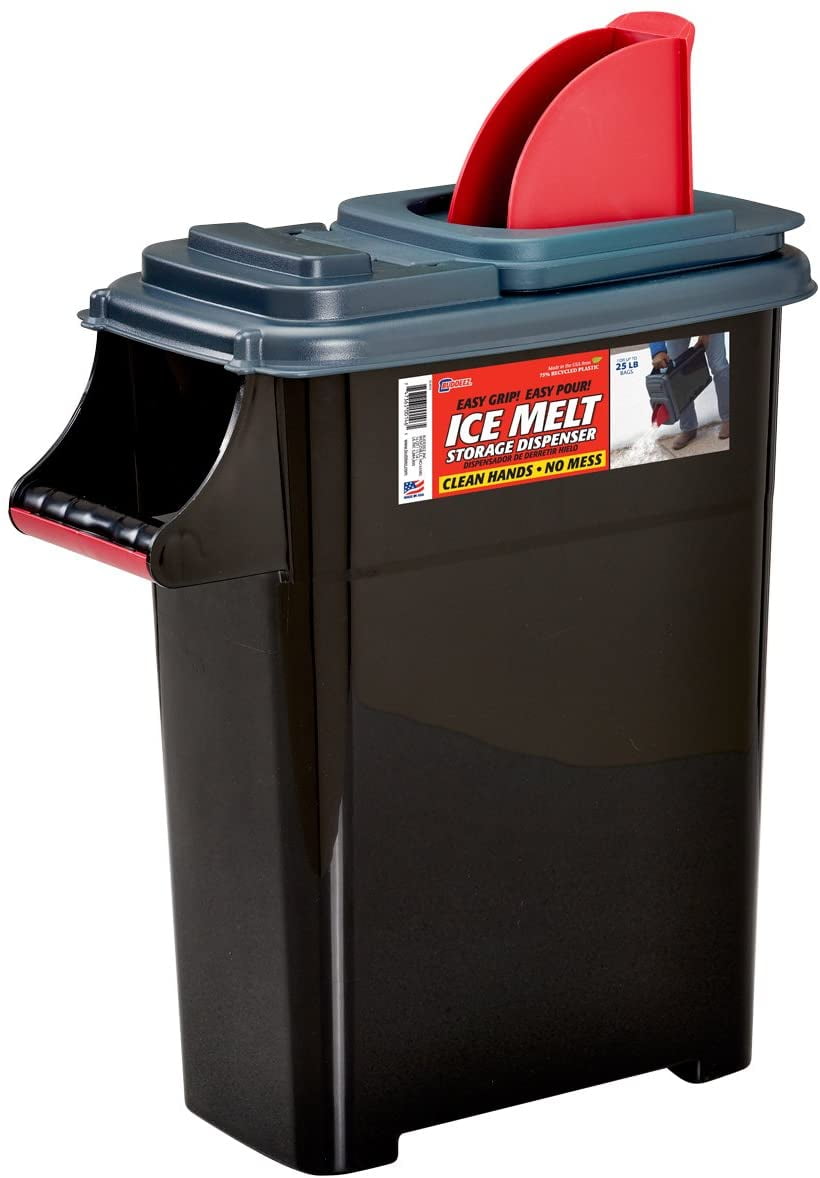 Heavy Duty, Stackable Ice Melt Storage Dispenser: Water Resistant ...