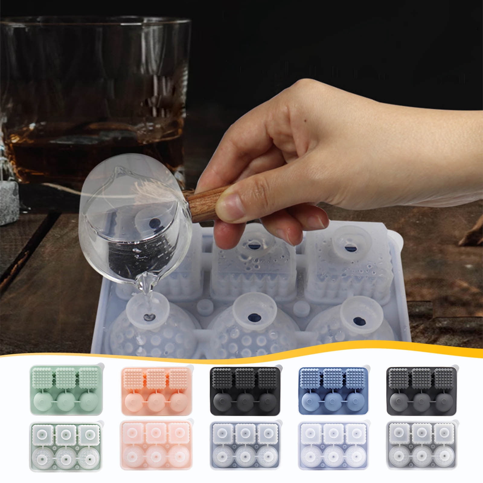 Ice Molds, Mold, Ice Tray with 6 Ice Compartment Convenient Ice Tray ...