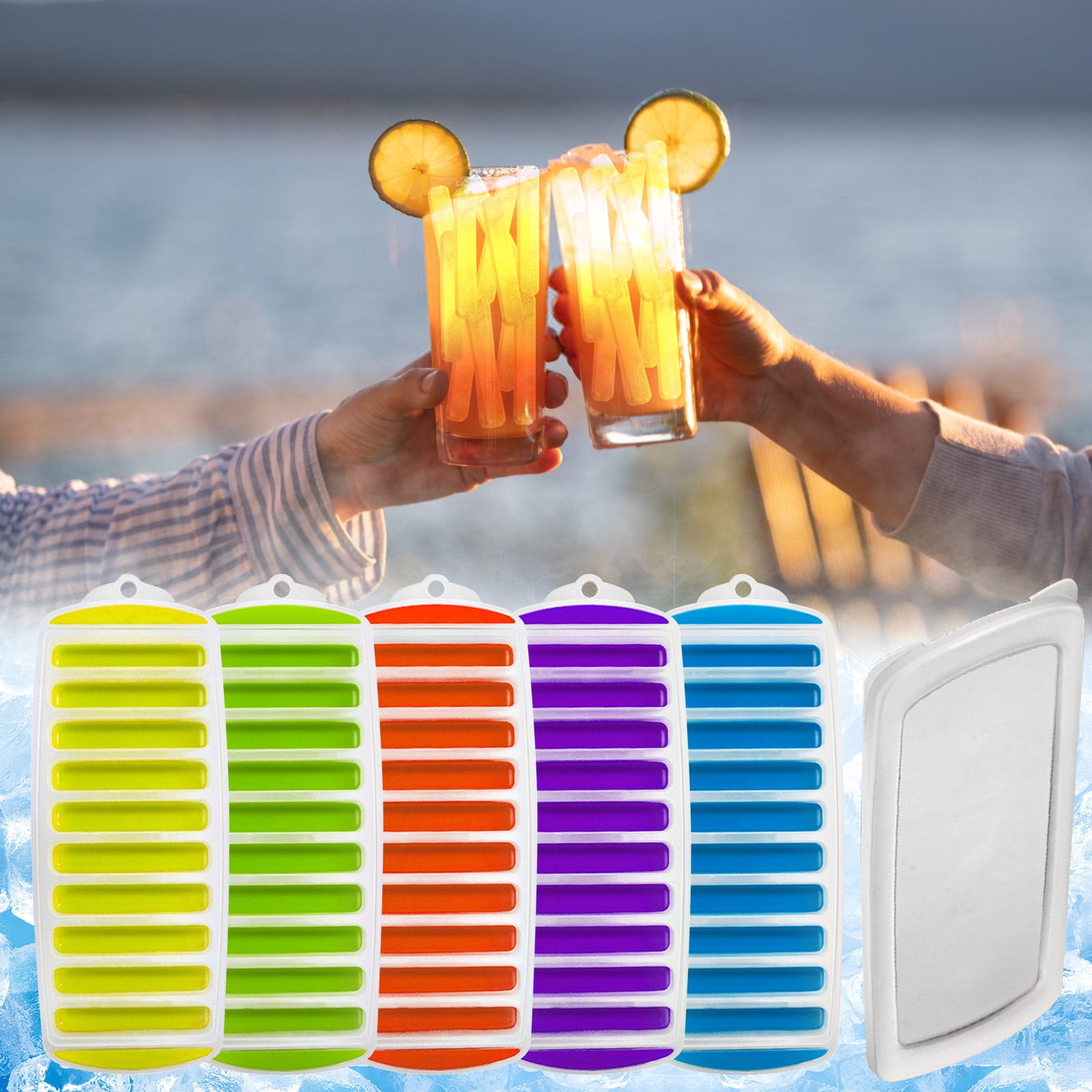 Ice Molds Summer Clearance, Long Cylindrical Ice Tray Jelly Ice Molding ...