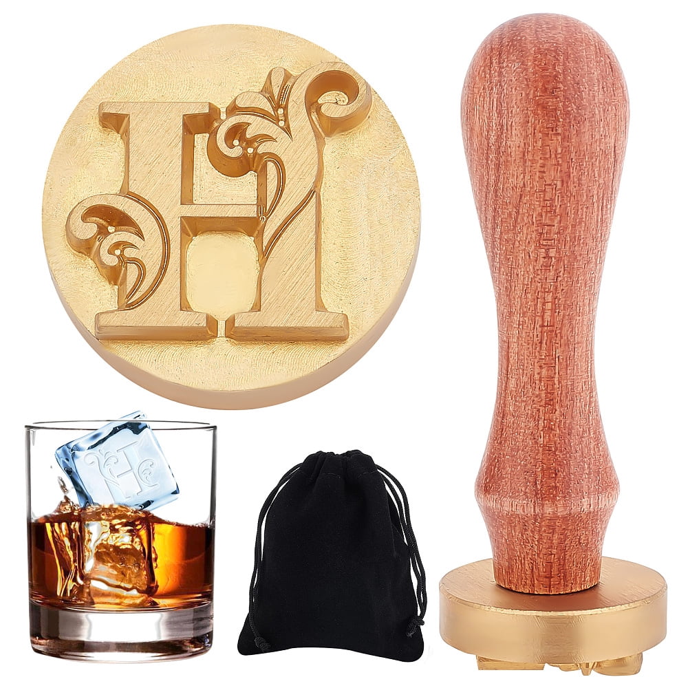 Ice Mould Initial H Ice Cube Stamp Ice Branding Stamp with Removable ...