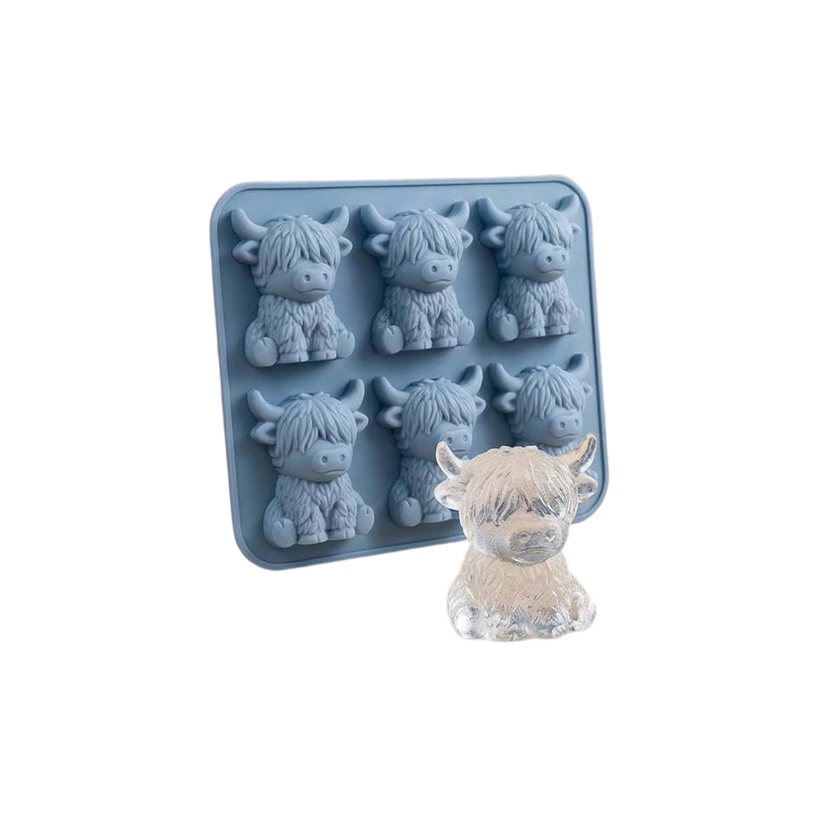 Ice Mould With Rabbits Cattle Shape Quick Freezing Flexible Silicone ...
