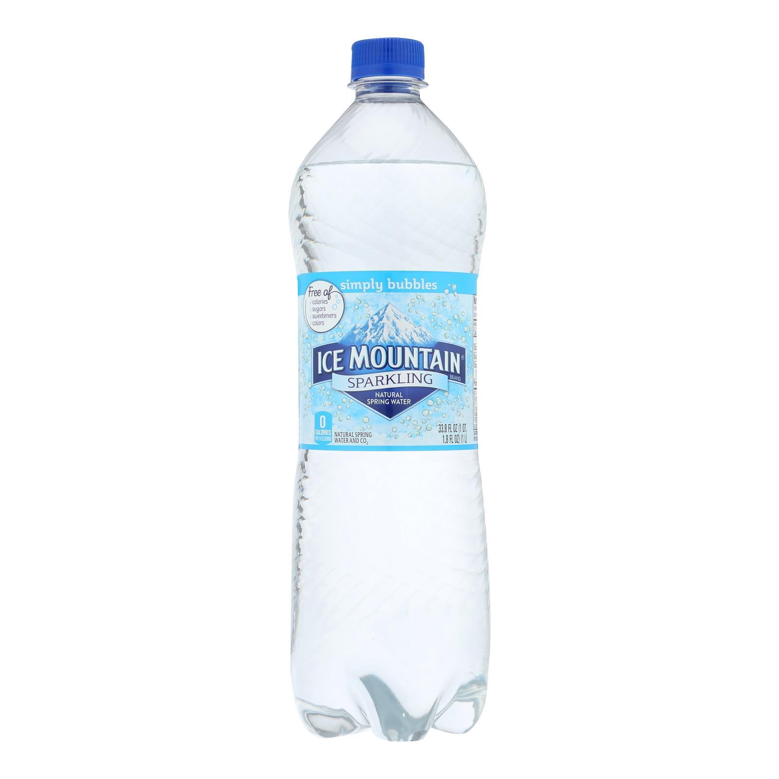 Ice Mountain Sparkling Spring Water, Simply Bubbles, Case of 12 Bottles ...