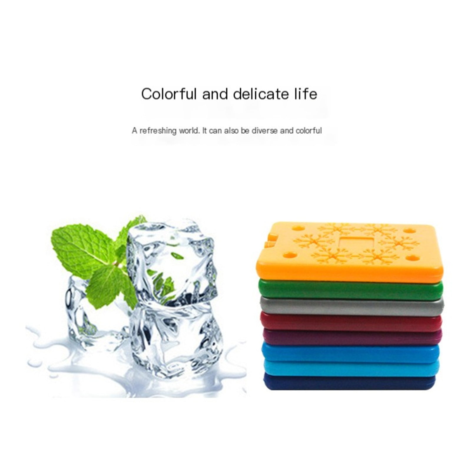 Ice Packs Basdi Reusable Ice Brick Pack - 200Ml Long-Lasting Cooler for ...