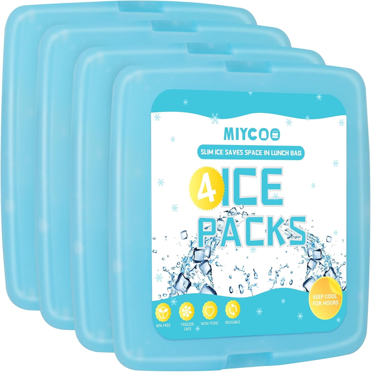 Ice Packs for Lunch Boxes & Lunch Bag - Quick Freeze Ice Pack Space ...