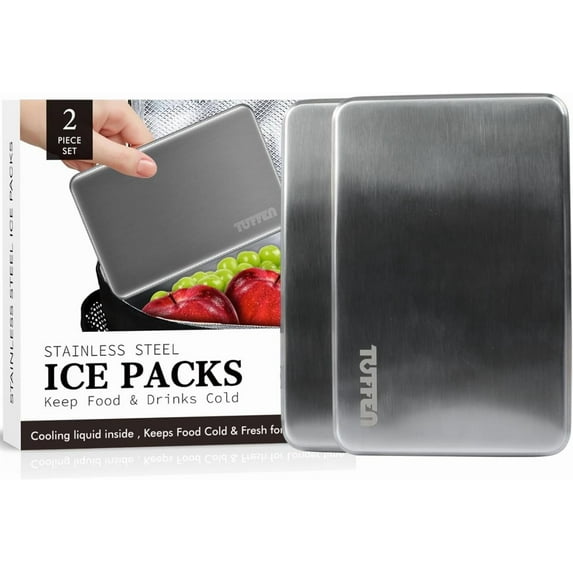 Ice Packs for Lunch Boxes, Stainless Steel Cooling Pack for Cooler ...