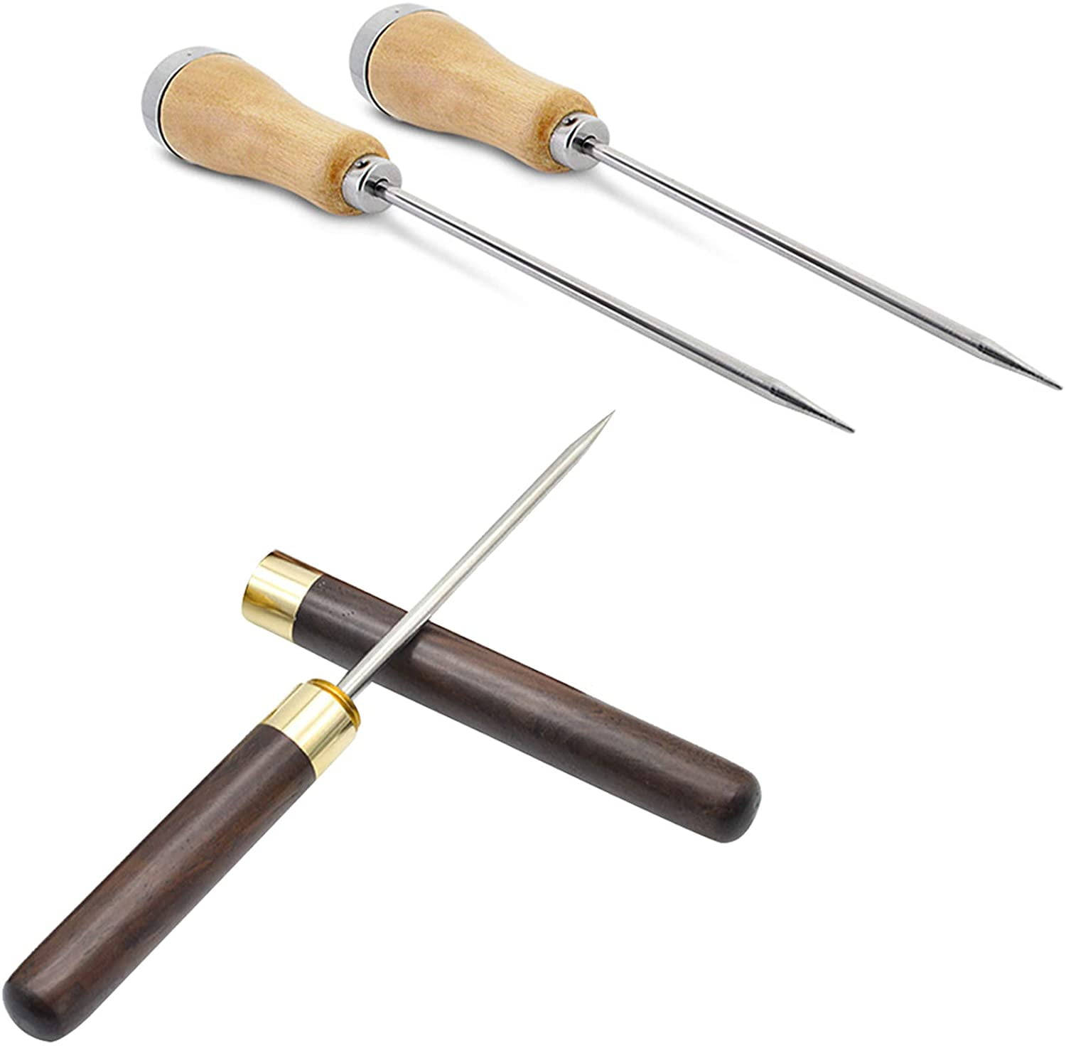 Ice Pick, 3pcs/pack Stainless Steel Ice Crusher with Wooden Handle Ice ...