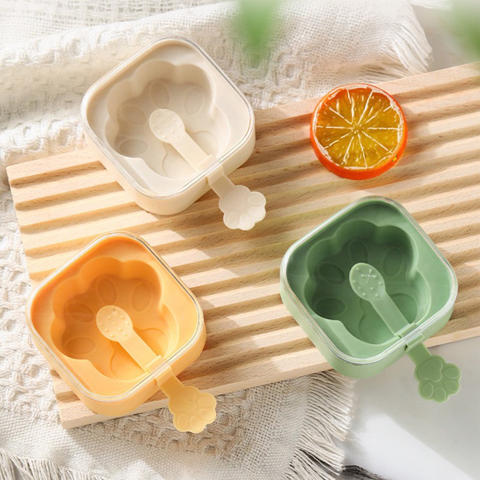 Ice Pop Mold Reusable Silicone Plastic Popsicle Maker | Homemade Ice ...