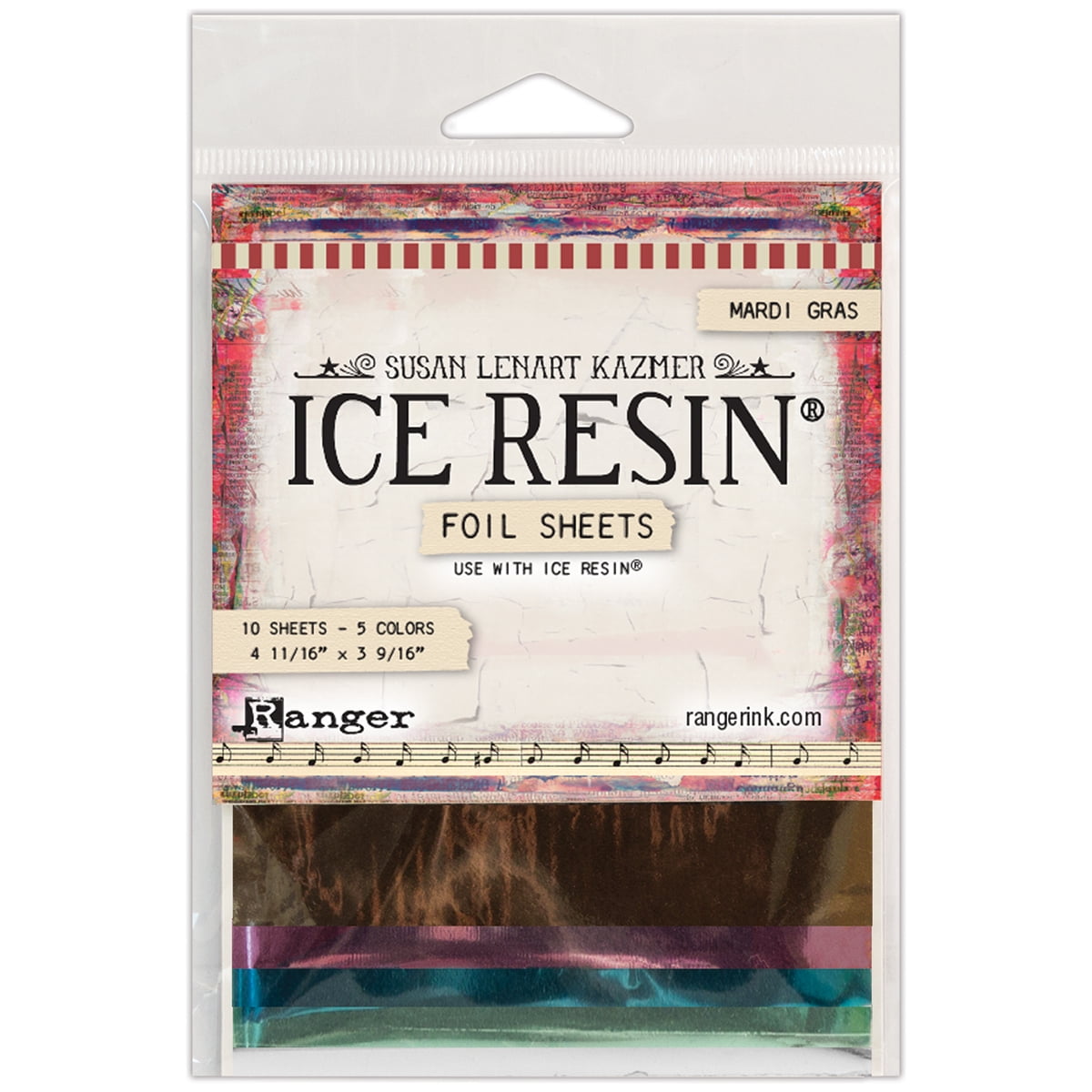 Ice Resin Foil Sheets 10/Pkg-Mardigras - Walmart.com