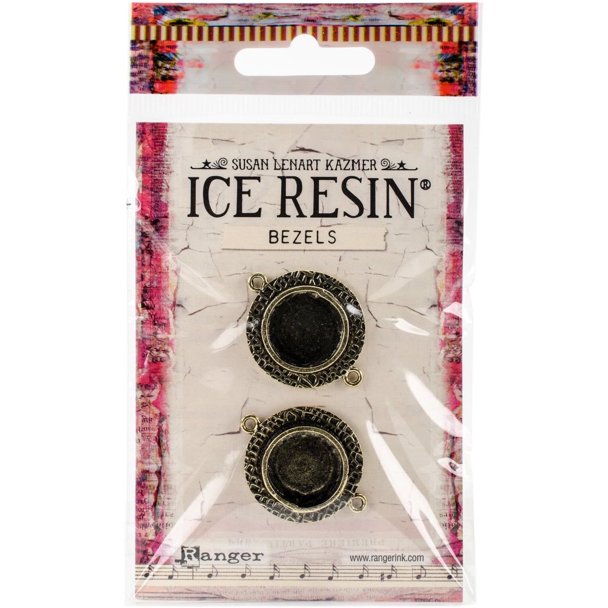 Ice Resin Milan Bezels Closed Back Small Circle-Antique Bronze ...