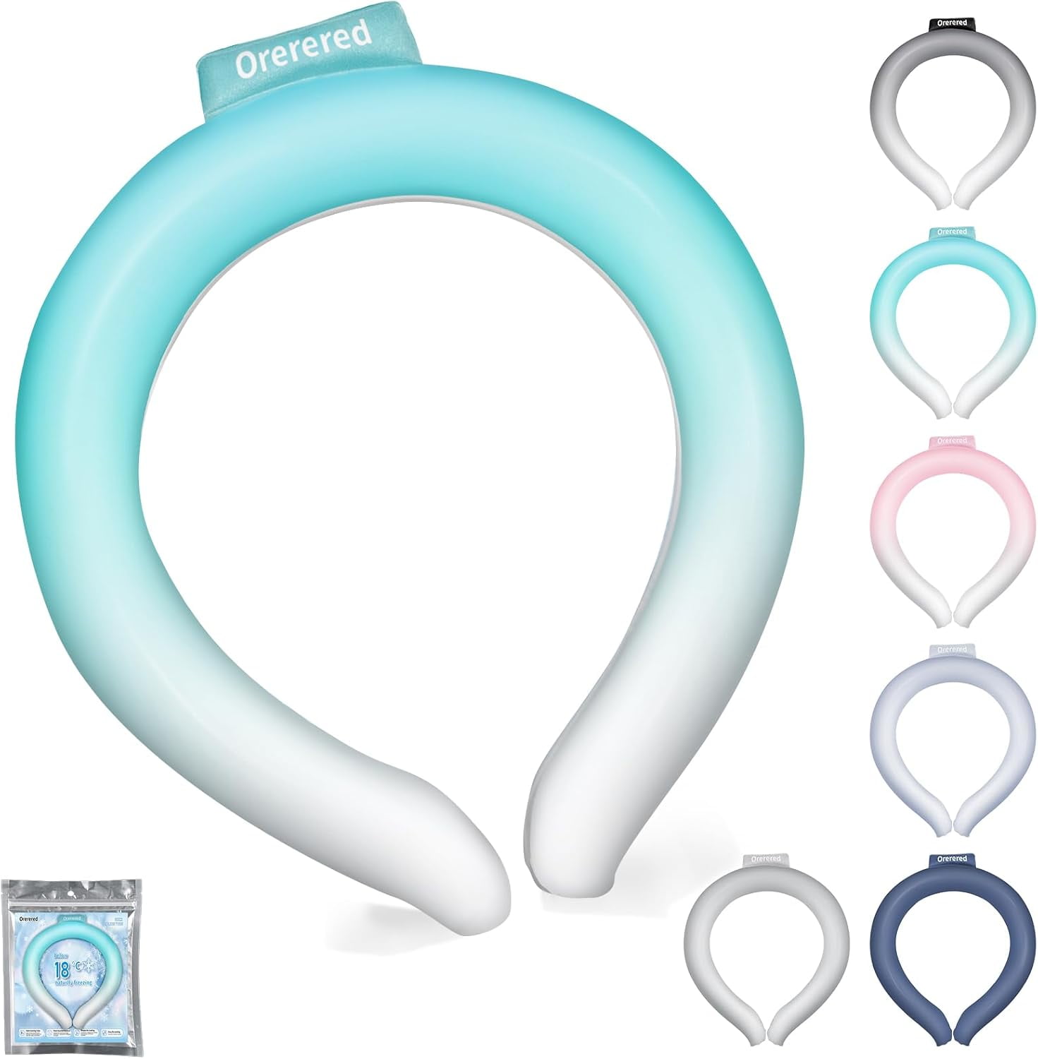 Ice Ring Neck Cooler 70% Gel Increase Neck Cooling Tube Wearable Body ...