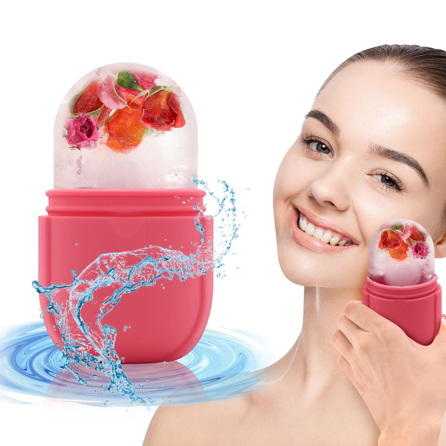 Ice Roller for Face, Pinkiou Ice Face Roller for Eyes, GuaSha,DIY ...