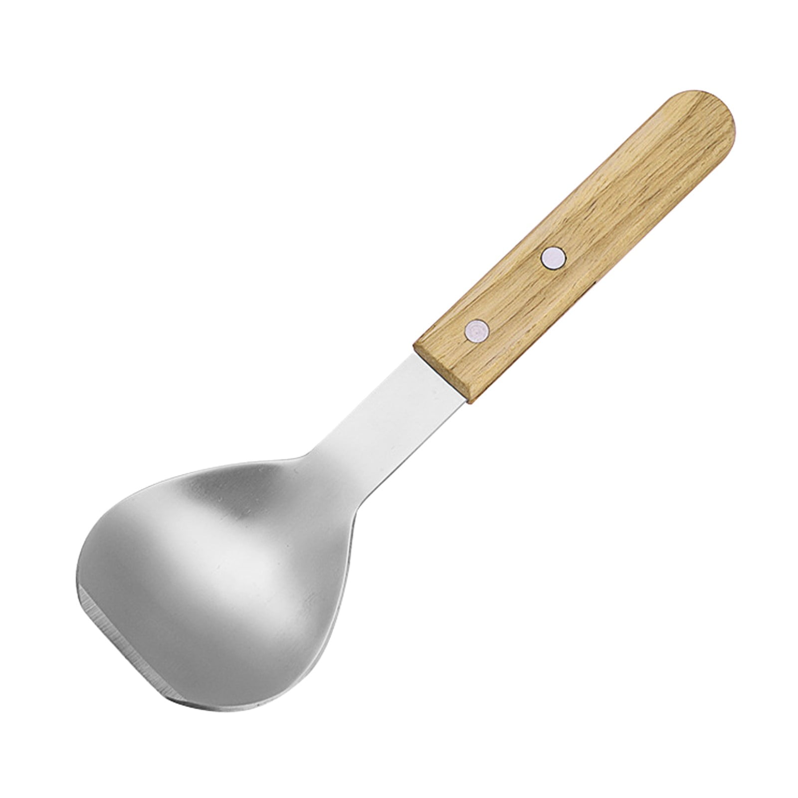 Ice Scoop Stainless Steel Wooden Handle Spoon Hard Scoop Scoop Kitchen ...