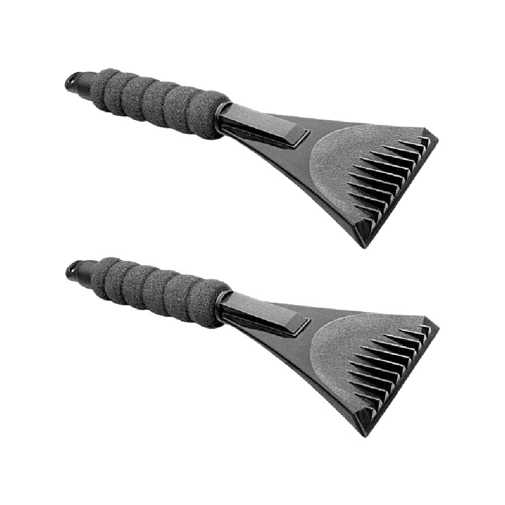 Ice Scraper 12 in Black Cushion Grip Handle Wide Scraping Surface ...