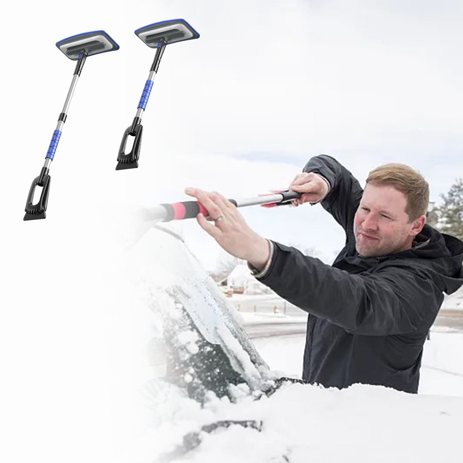 Ice Scraper Emergency Snow Shovel Snow Broom 3-in-1 Snow Brush ...