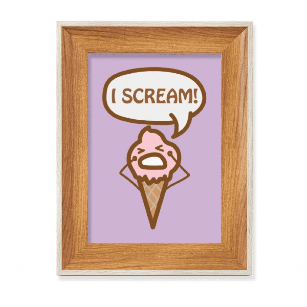 Ice Scream Cry Grievance Desktop Wooden Photo Frame Display Picture Art ...