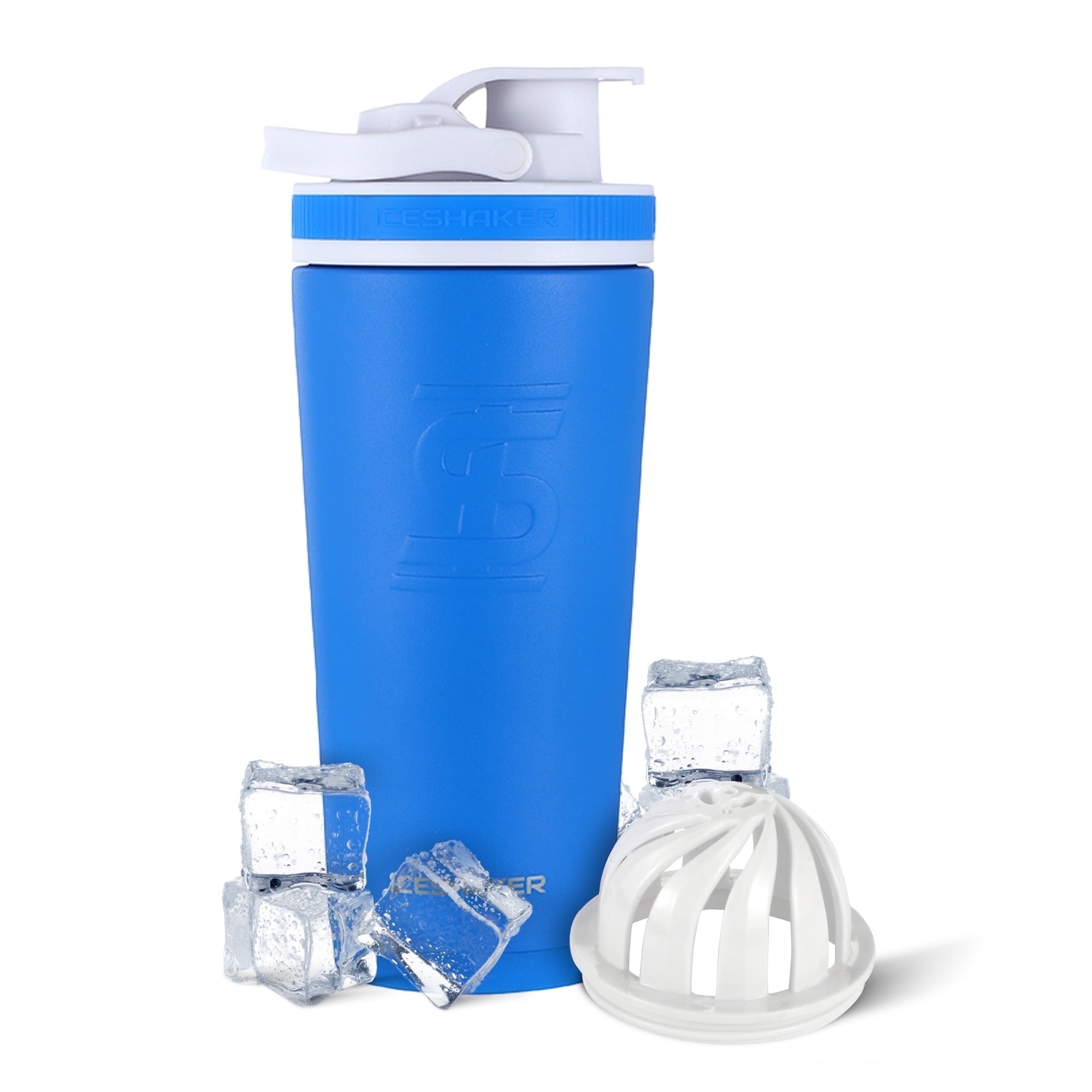 Ice Shaker Stainless Steel Protein Shaker Bottle, 26oz Royal Blue ...