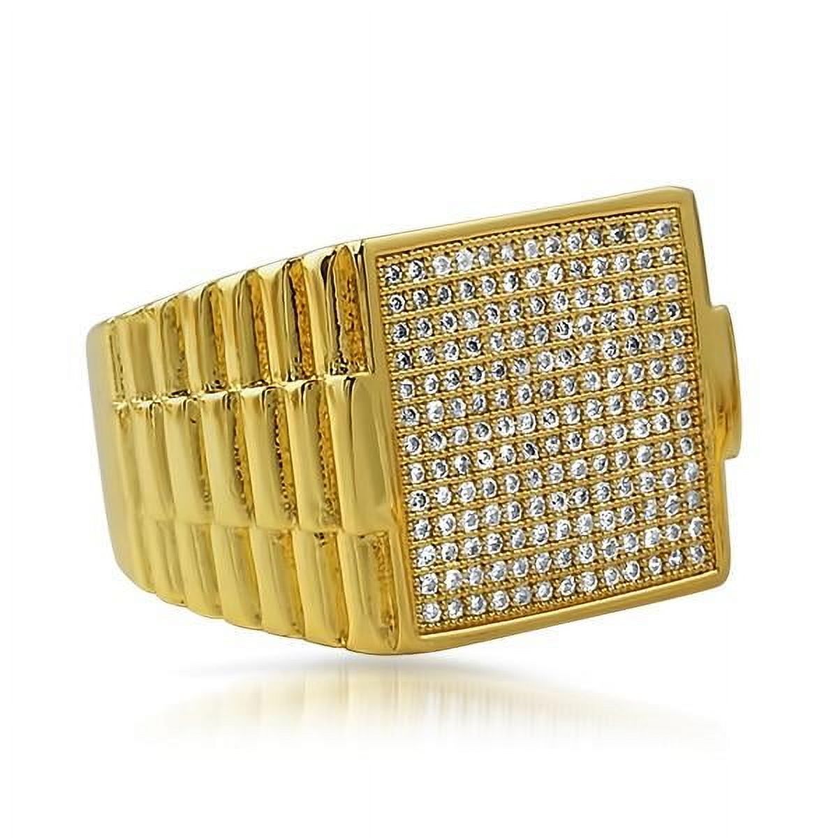 Ice Sheet Gold President Bling Bling Ring - Walmart.com