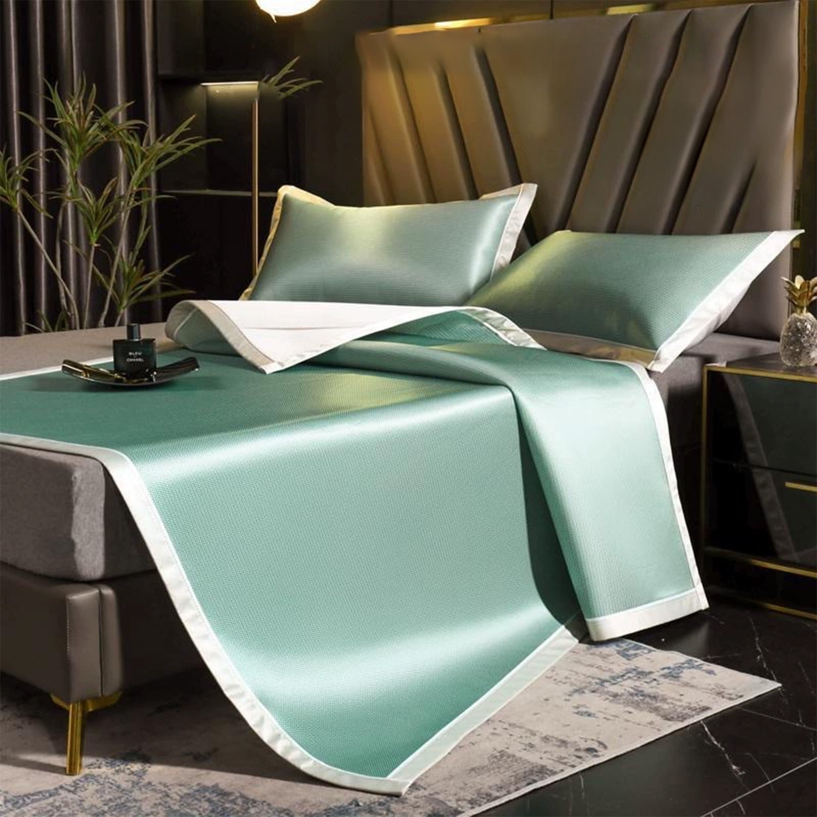 Ice Silk Cooling Mat for Summer - 78.7x59in Baby-Safe Air Conditioning ...