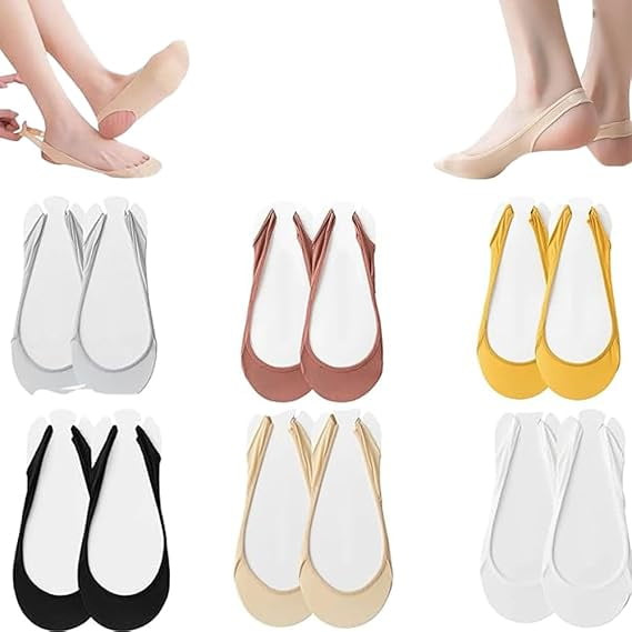 Ice Silk Invisible Liners, Women's Ice Silk No Show Ultra-Thin Liners ...
