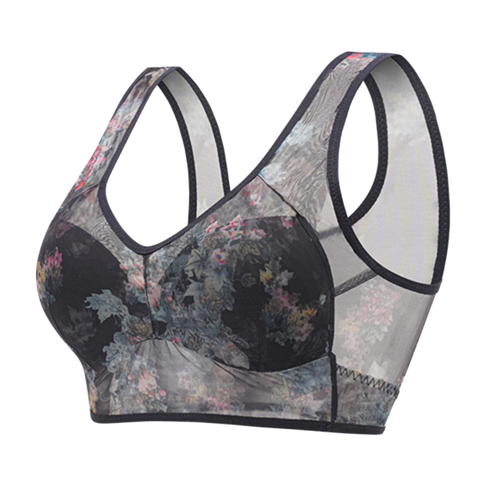 Ice Silk Lace Comfort Bra ElleBloom Bra For Seniors Sagging Wire Bra ...