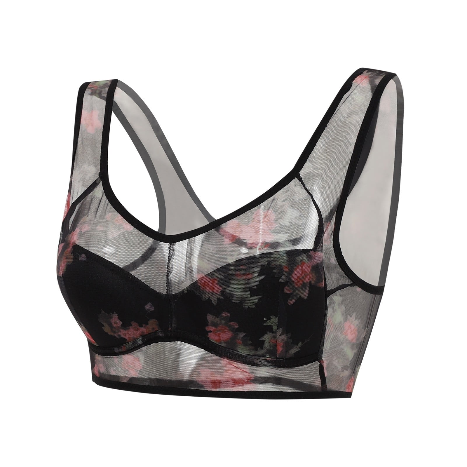 Ice Silk Lace Comfort Plus Size Sports Bras for Women 2X Bra Ellebloom ...