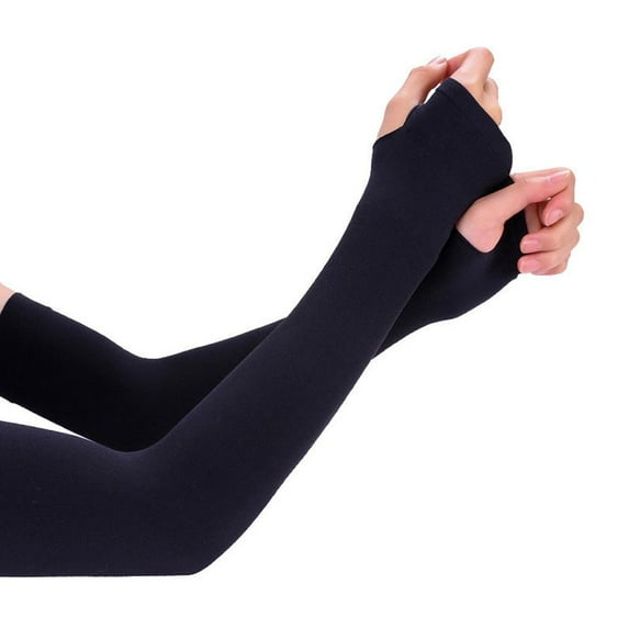 Ice Silk Polyamide Knitted Arm Sleeves, Extended Sun Protection with ...