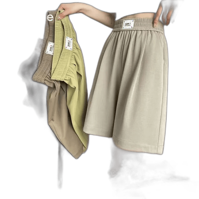 Ice Silk Sports Shorts Female Summer High Waisted High Waist Loose
