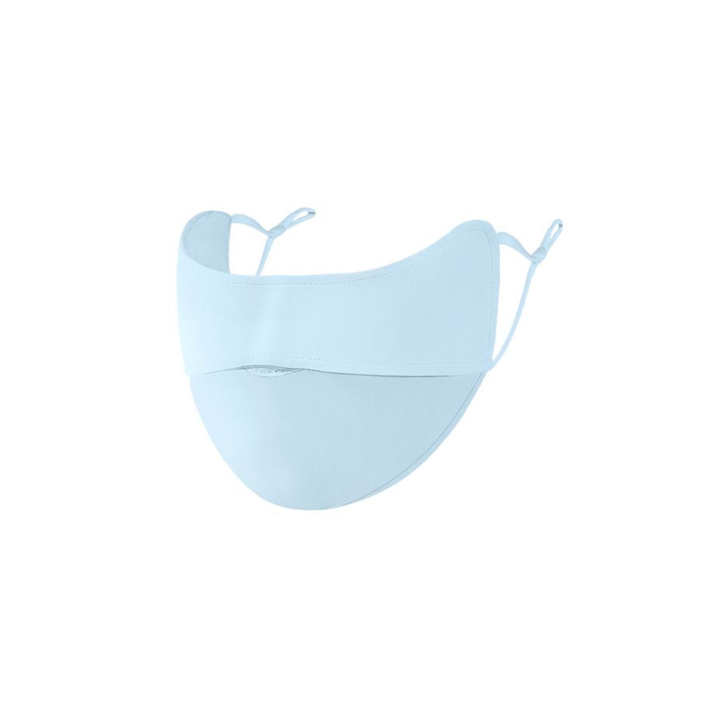 Ice Silk UV Protection Face Mask for Women Breathable Stylish Blue with ...