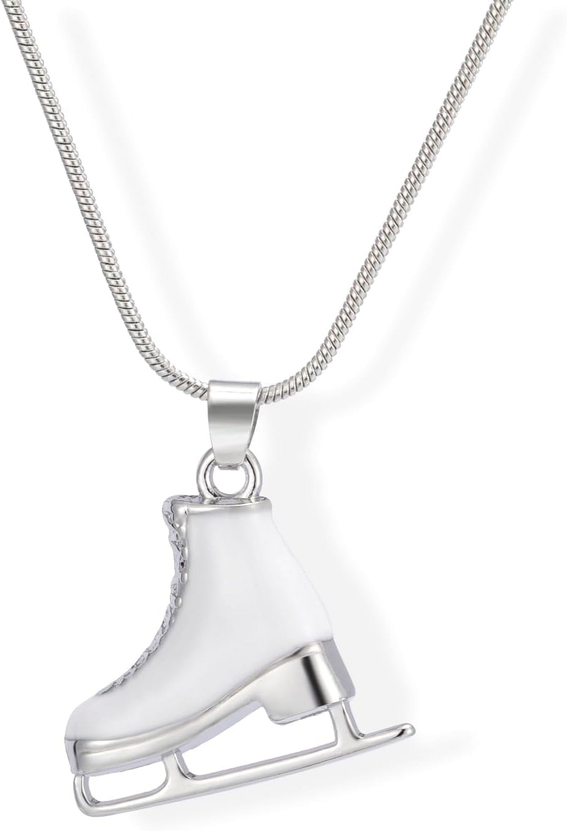 Ice Skate Adjustable Necklace Ice Skating Charm Pendant Necklace Alloy ...