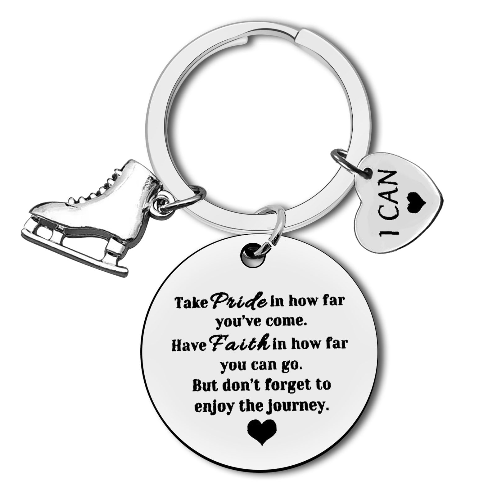 Ice Skater Keychain Gift Inspirational Gift for Sport Skater Figure ...