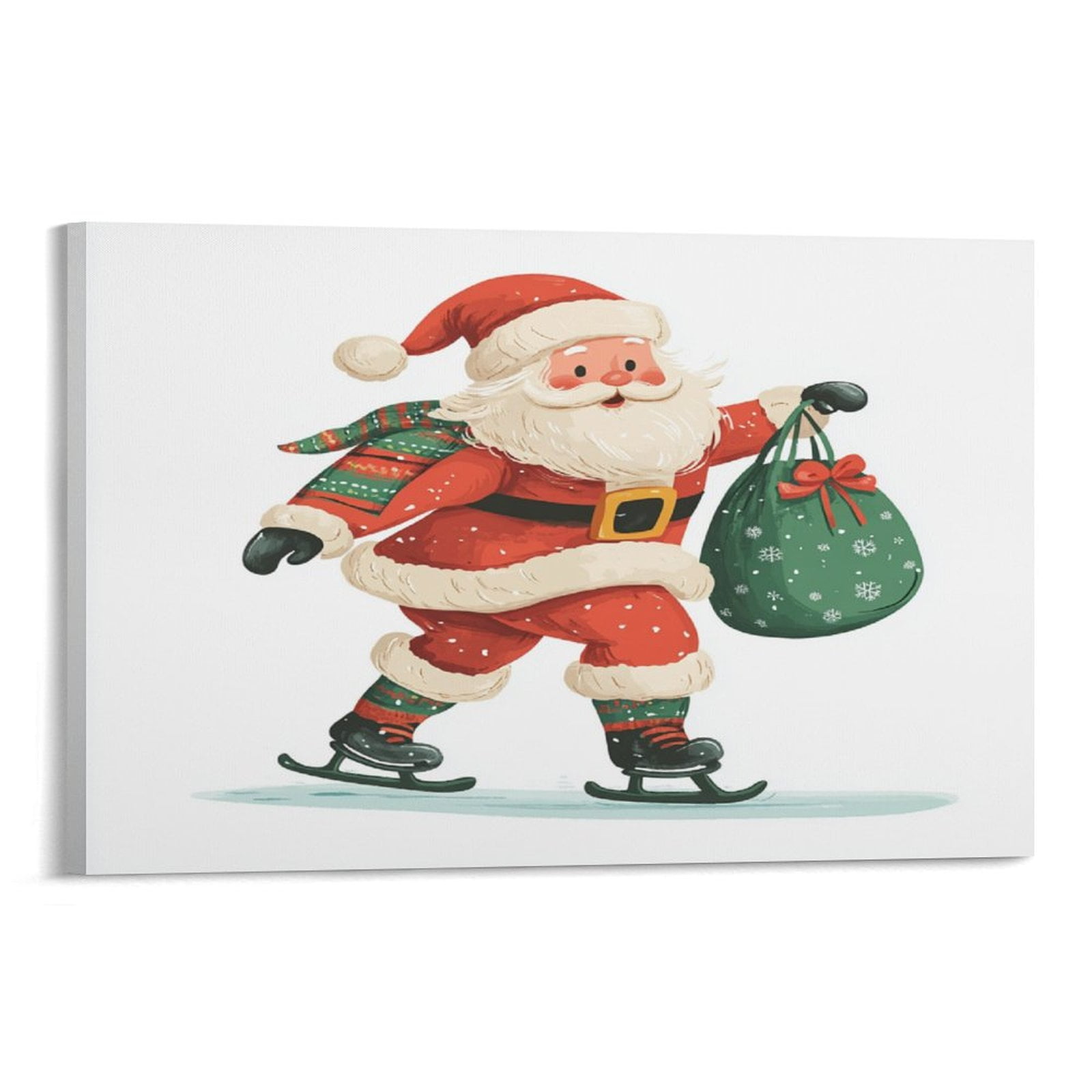 Ice Skating Christmas Canvas Prints Wall Art Modern Pictures Artwork ...