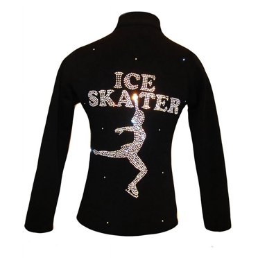 Ice Skating Jacket with "USA Siral Stars" Rhinestuds Design - Walmart.com