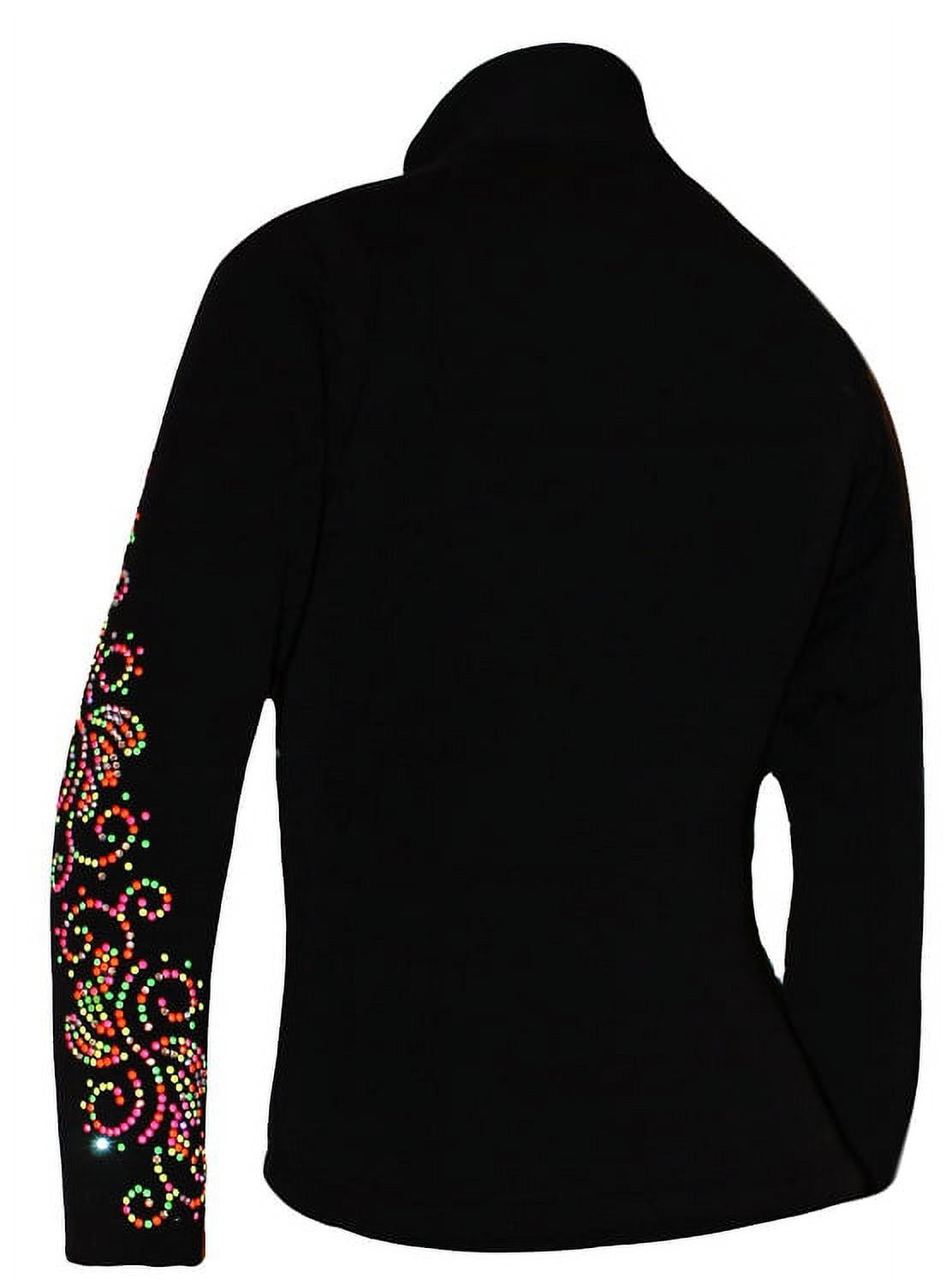 Ice Skating Jacket with "Neon Swirls" rhinestuds design - Walmart.com
