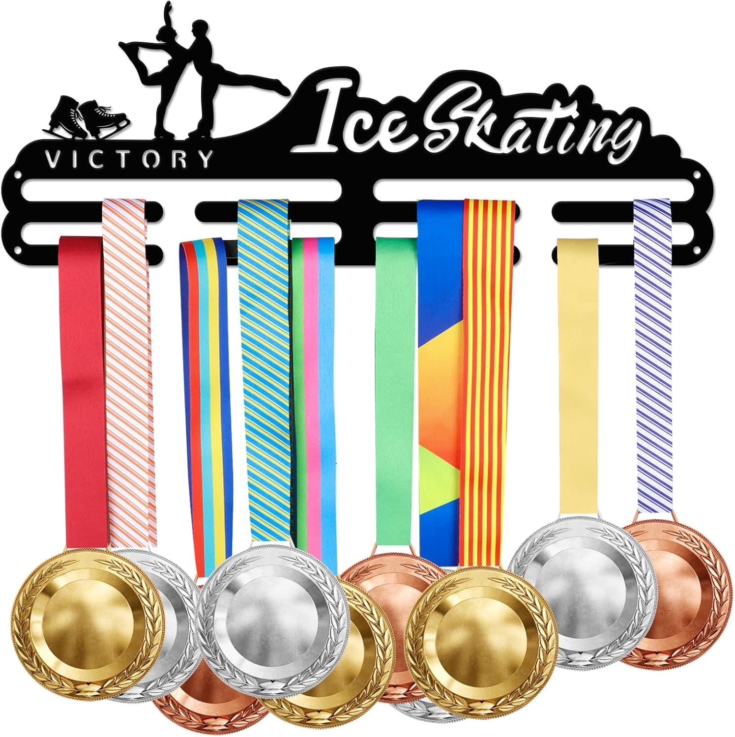 Ice Skating Medal Hanger - Display Rack for 40+ Medals Awards - Wall ...