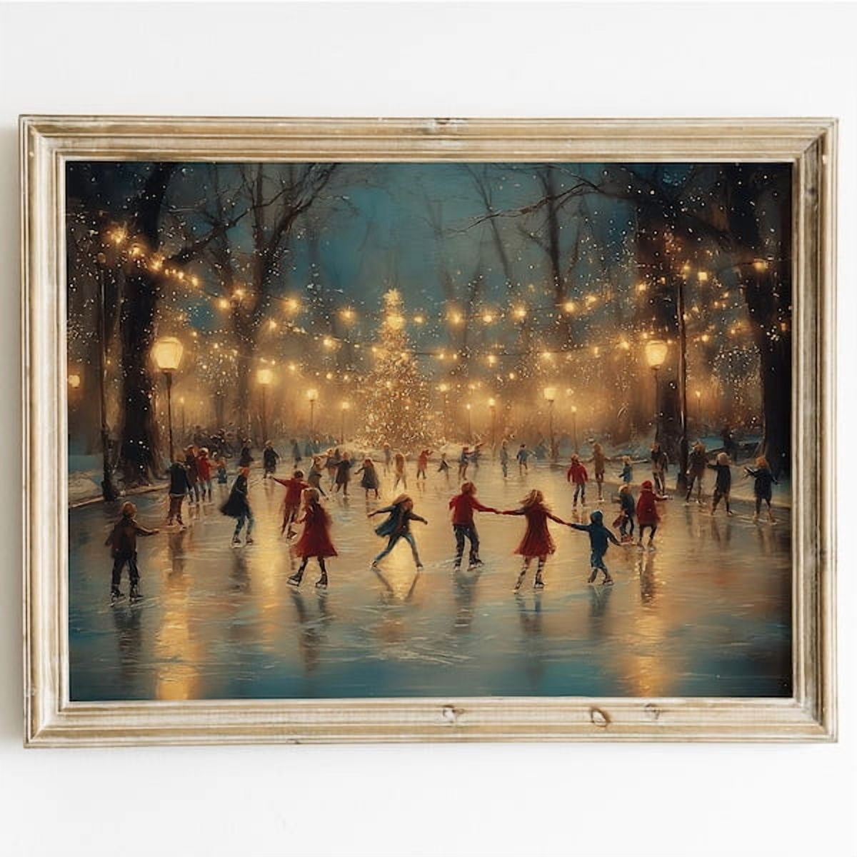 Ice Skating Print | Winter Wall Art | Christmas Art | Christmas Prints ...