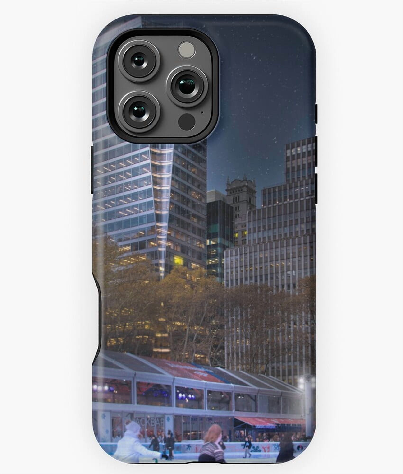 Ice Skating at Bryant Park Winter Village Phone Case for iPhone 16 15 ...