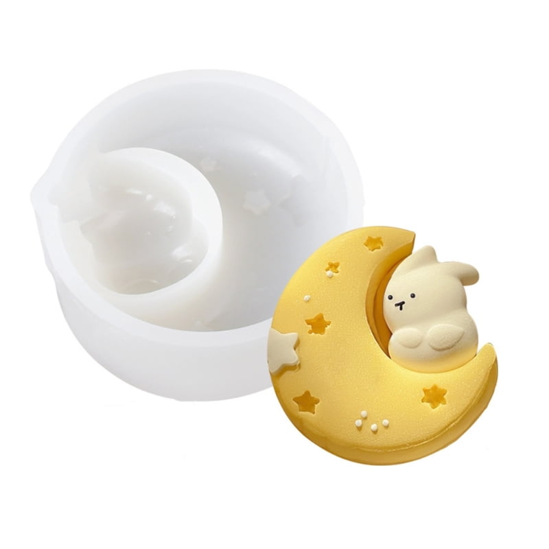 Ice Skin Mooncakes Mold Creative Moon Rabbits Shaped Pastries Mould ...