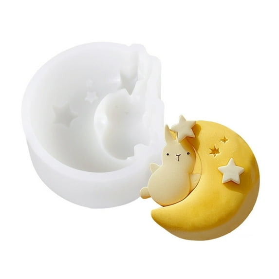 Ice Skin Mooncakes Mold Creative Moon Rabbits Shaped Pastries Mould ...