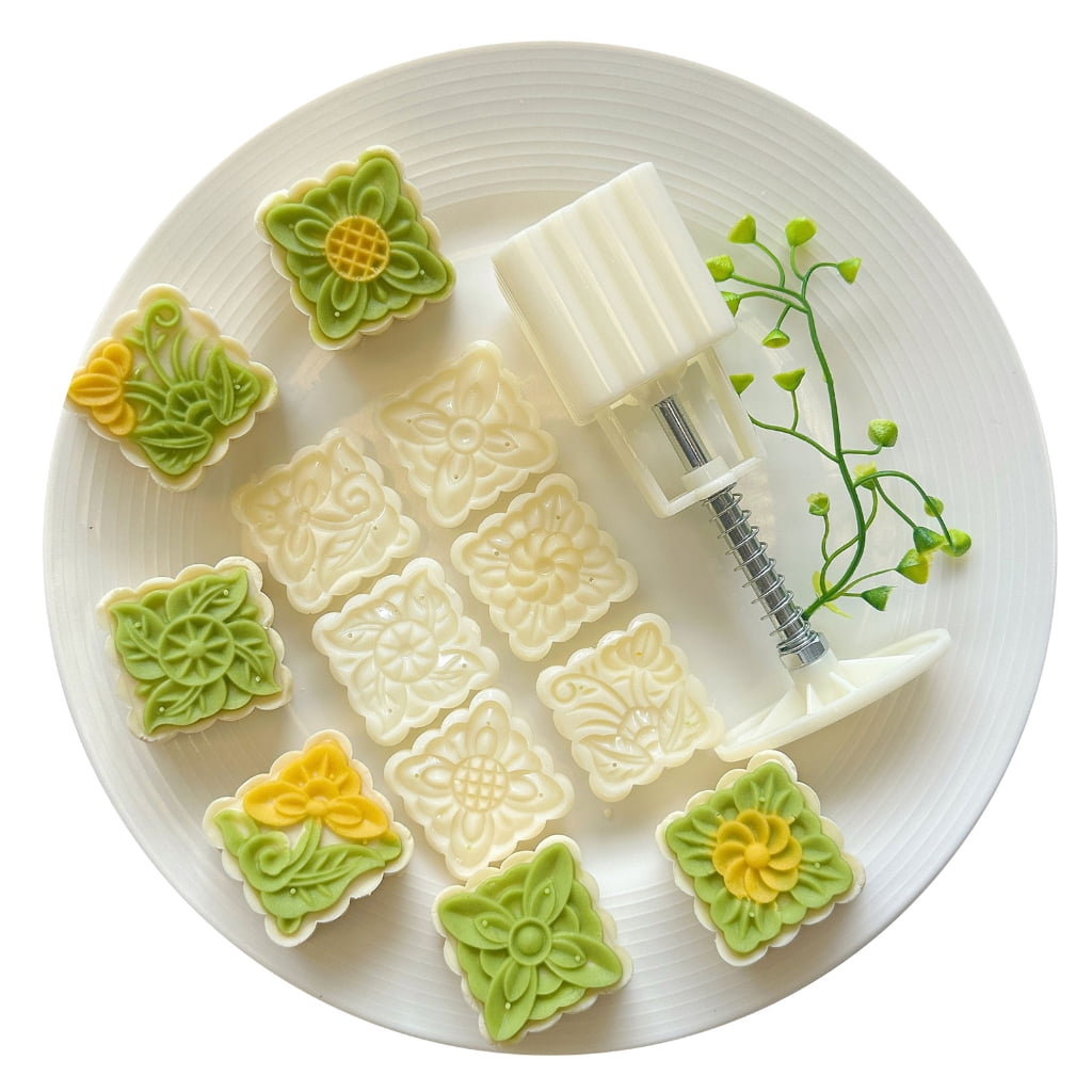 Ice Skin Mooncakes Pastries Mold ABS Plastic Green Bean Cake Molds ...