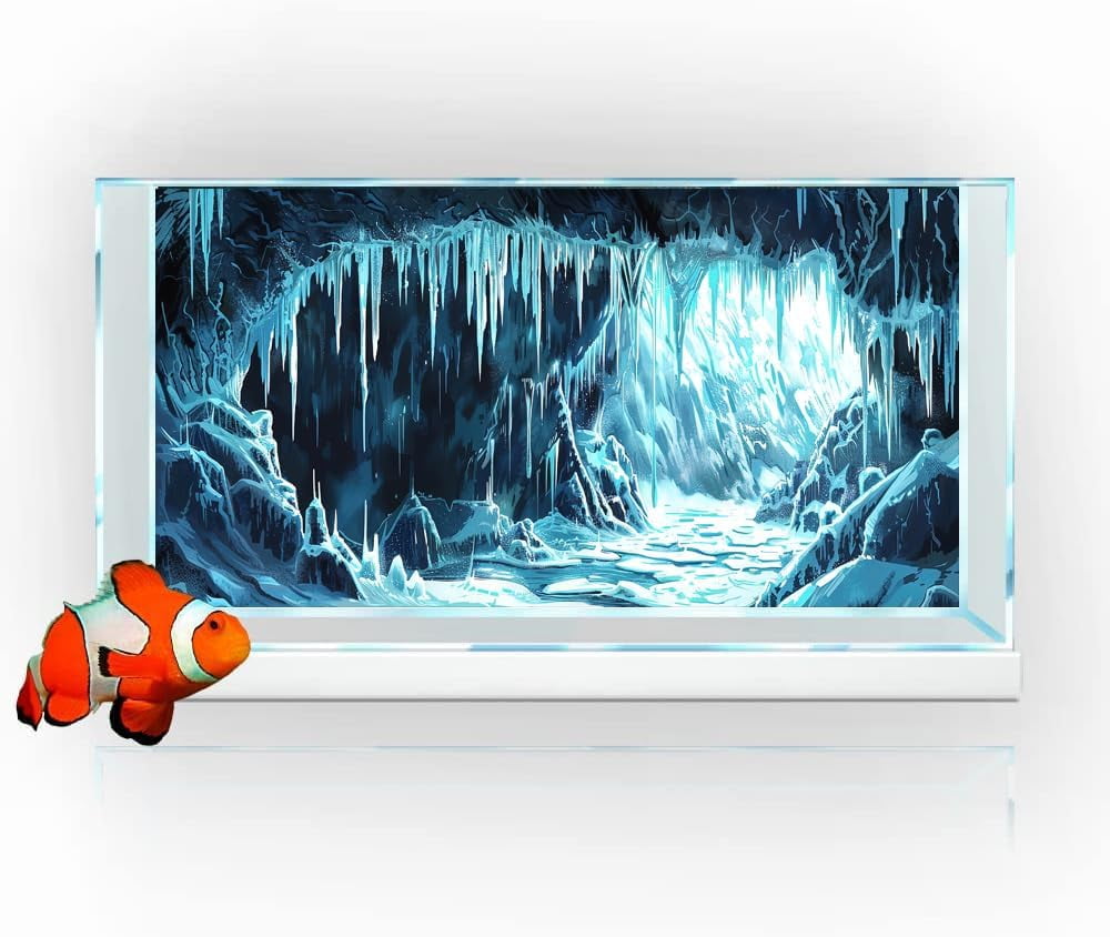Ice and Snow Background Aquarium Background, 3D Image of Underwater ...