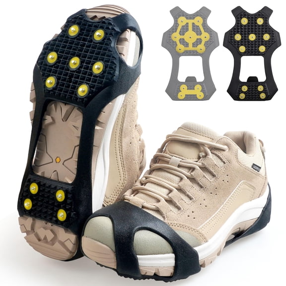 Ice Snow Cleats for Shoes and Boots,Walk Traction Cleats Crampons Anti ...