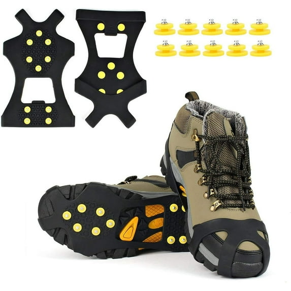 Ice Snow Cleats for Shoes and Boots, Walk Traction Cleats Crampons for ...