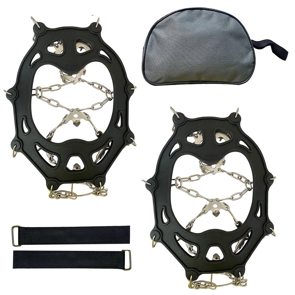 Ice Snow Grips 19 Spikes Crampon Traction Cleats Anti Slip Winter Ice ...