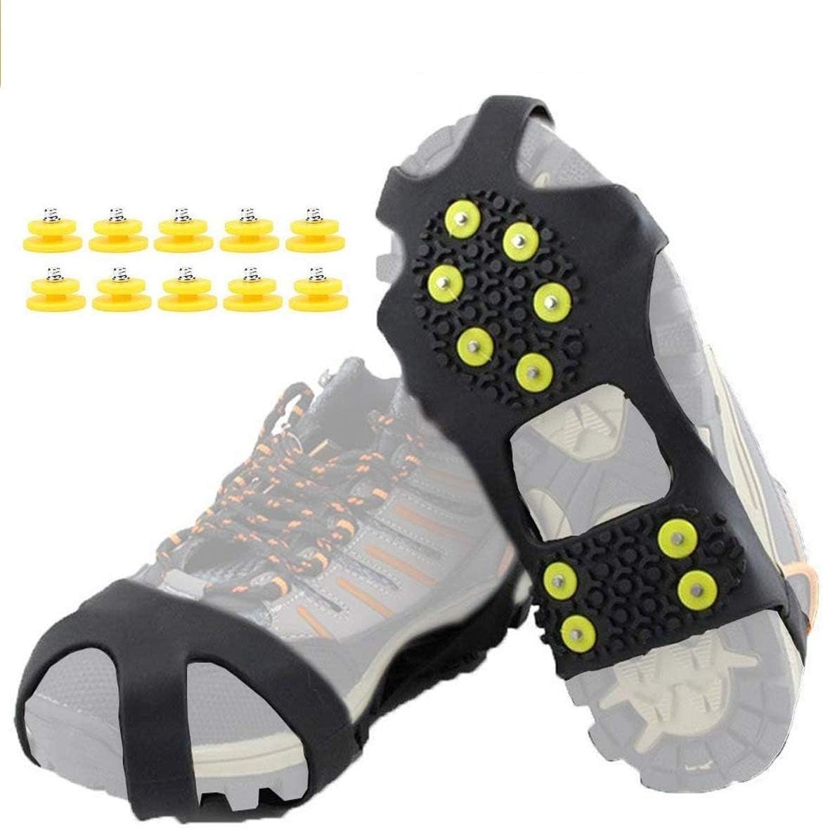 Ice & Snow Grips for Shoes and Boots, Removable Snow Shoe Spikes, Anti ...