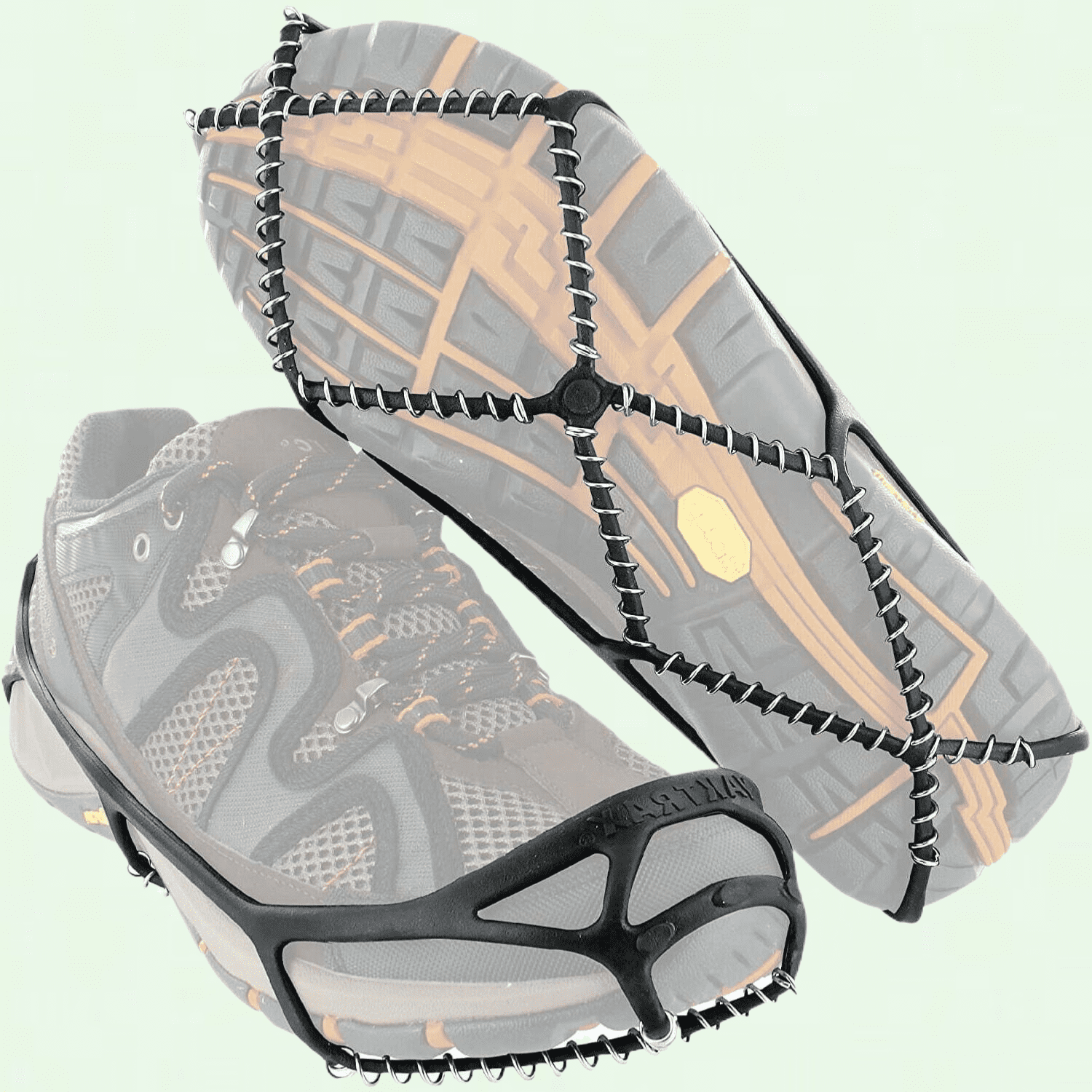 Ice & Snow Grips for Walking Shoes, Elastic Rubber Strap, Provides ...